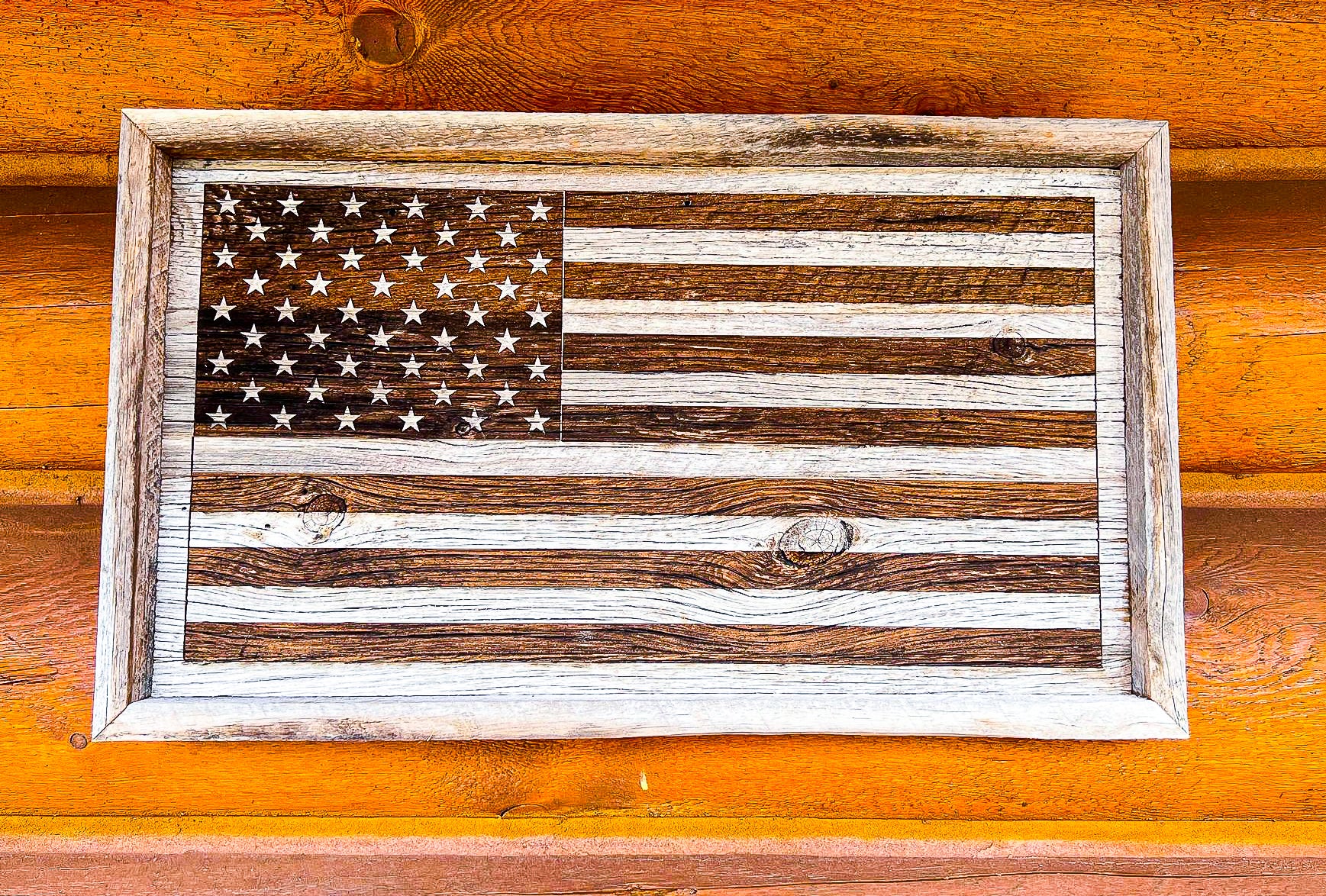 Rustic US Barnwood Flag, United States Flag - Wind River Outpost