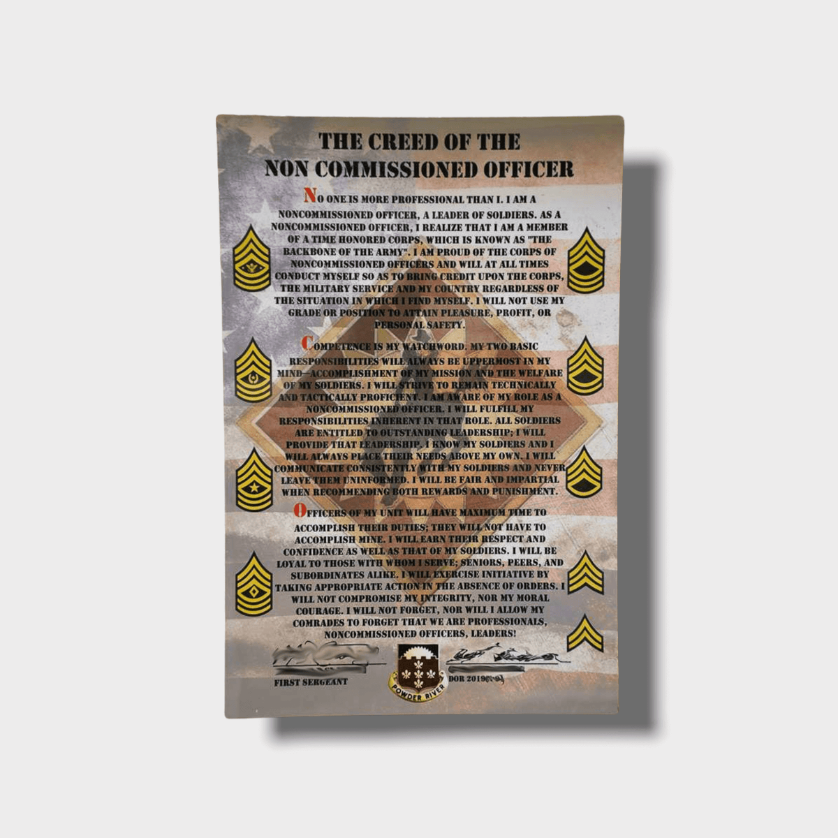 Custom NCO Creed - Wind River Outpost